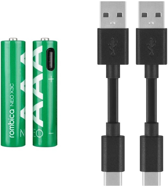 Аккумулятор Rombica NEO X3C (USB Type-C, ААА, 490 мАч, 2 шт.) | Pepper