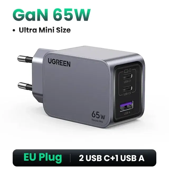 Зарядное устройство UGREEN 65W GaN | Pepper
